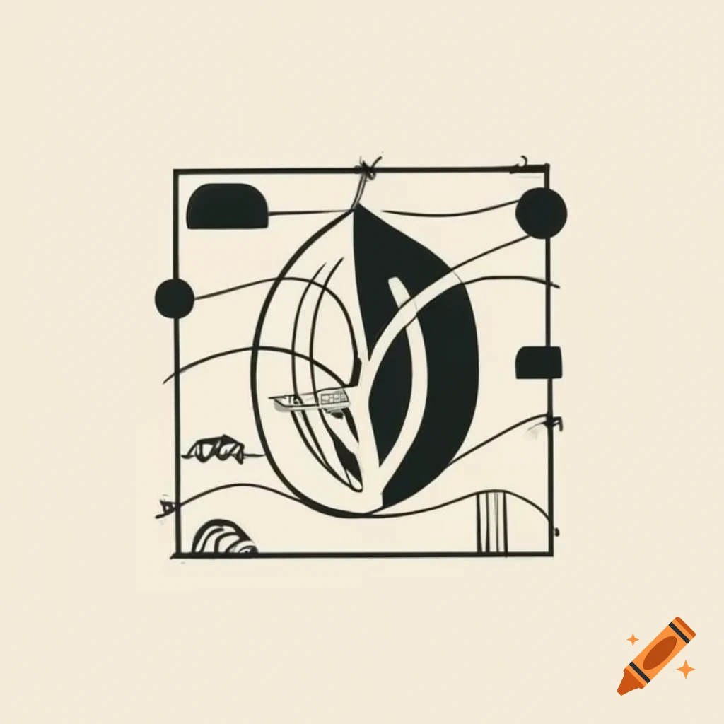 Minimalist Picasso-style logos with bold abstract lines and hand-drawn ...