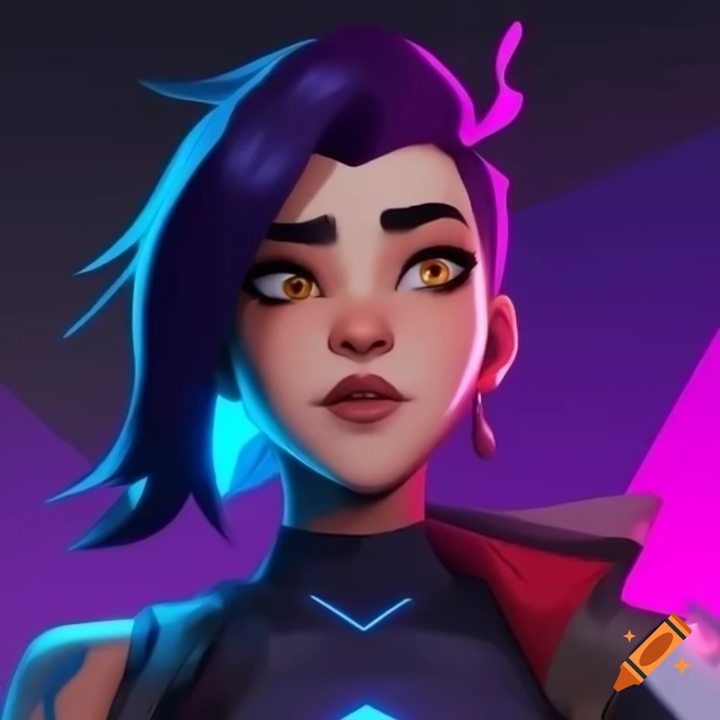 Stylized character from valorant, showcasing beauty and strength on Craiyon