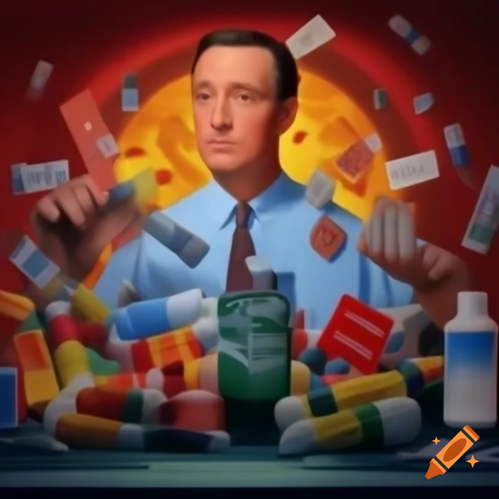 Anti-counterfeit drug campaign poster promoting awareness on Craiyon