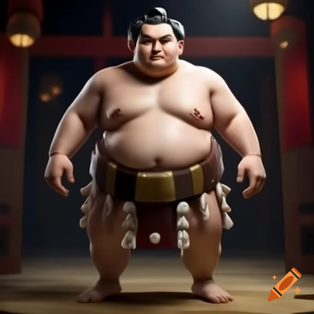 Bowser in sumo attire standing in alternate video game universe on Craiyon