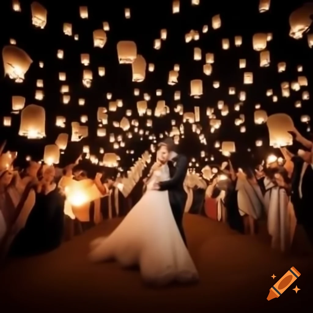Romantic wedding scene with Prince Aarav and Princess Meher gazing into ...