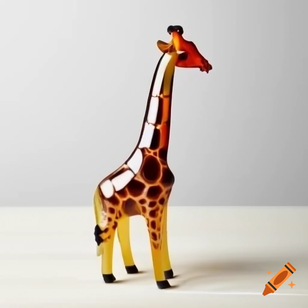 Beautiful glass giraffe sculpture on Craiyon