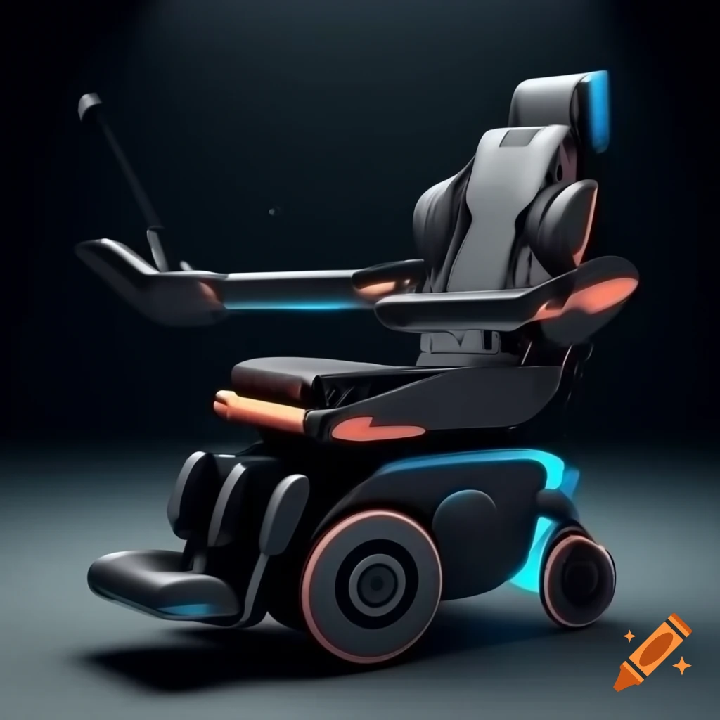 Futuristic wheelchair with advanced massage chair system and ergonomic ...