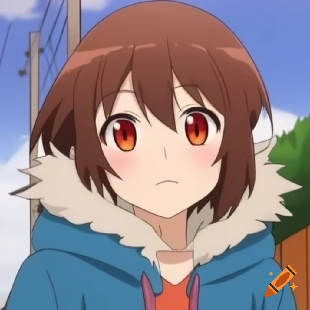 Anime cat-girl character Chara from Undertale, cute and simple ...