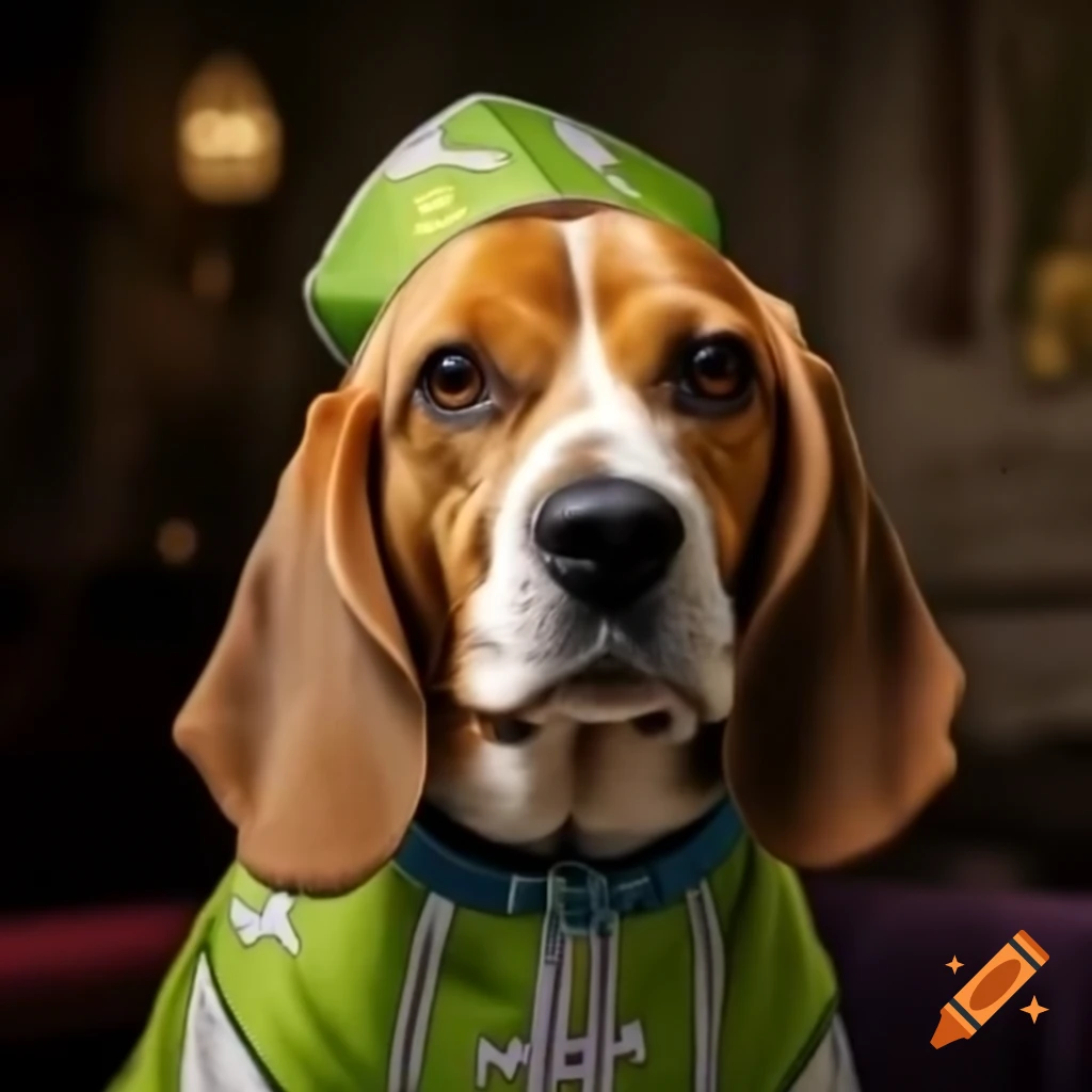 Beagle dressed as saint patrick, festive costume on Craiyon