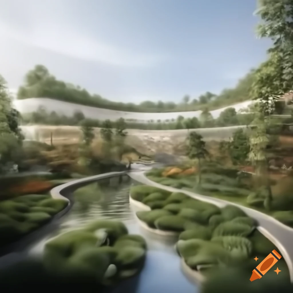 Ark botanical garden featuring glass greenhouse and outdoor nursery by ...