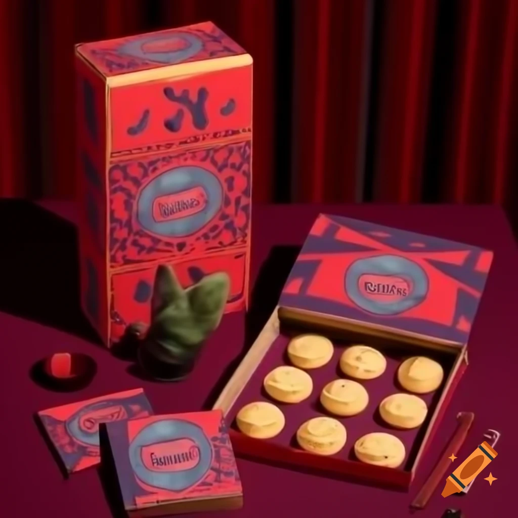 Packaging box inspired by Pocky with Sichuan opera design and dark ...