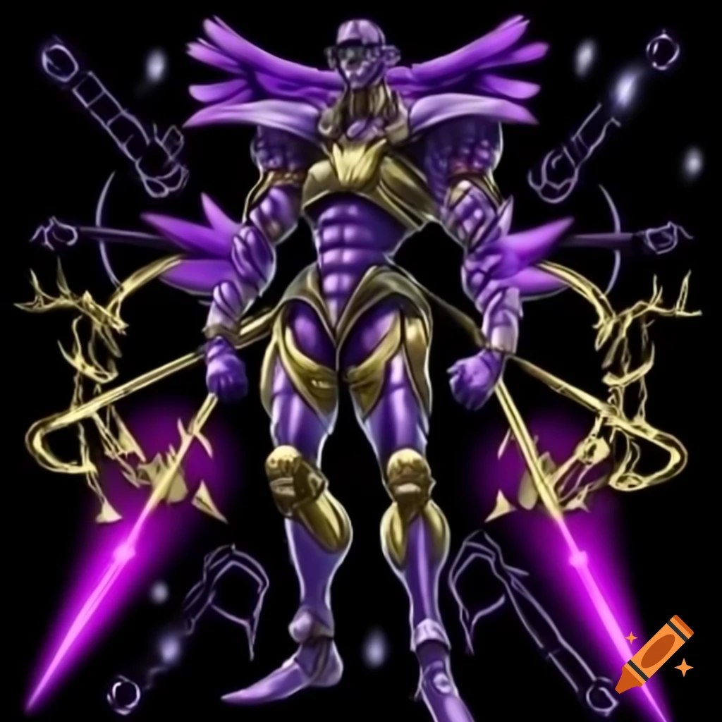 Original character combining elements of star platinum, silver chariot ...