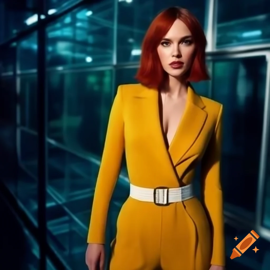 Character april o'neil as portrayed by megan fox, trapped behind glass ...