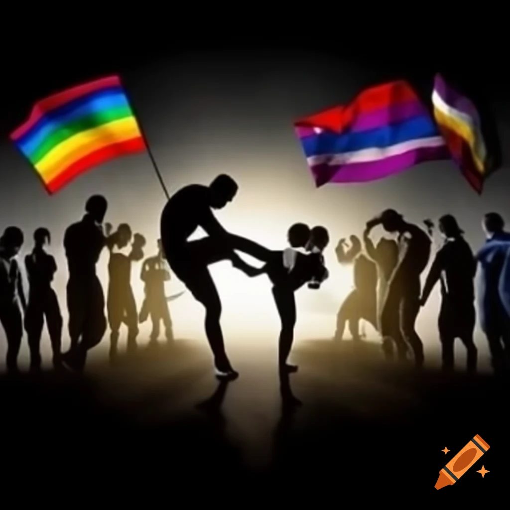 Silhouette representing unity with interwoven gender symbols for ...