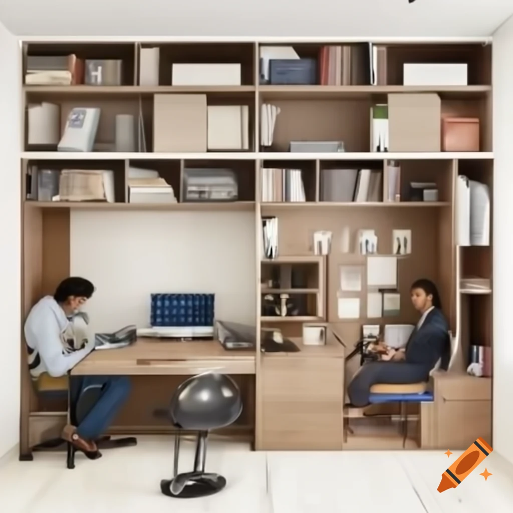 Compact multi-functional bedroom with workspace and electric piano ...
