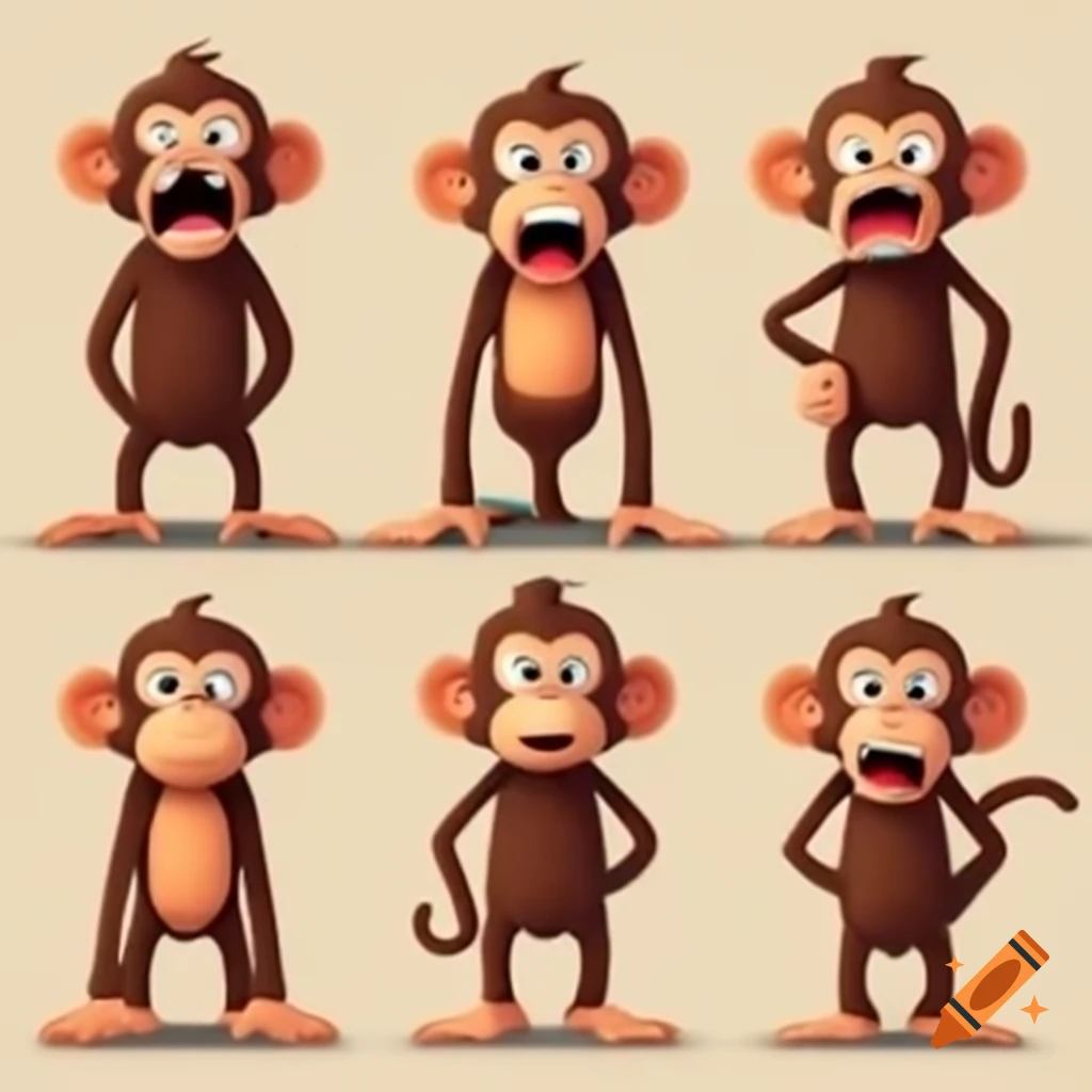 Five angry monkeys wearing shoes in graphic novel style on Craiyon