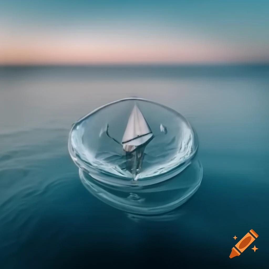 Symbolic image of a small boat on choppy ocean with waves of words like ...