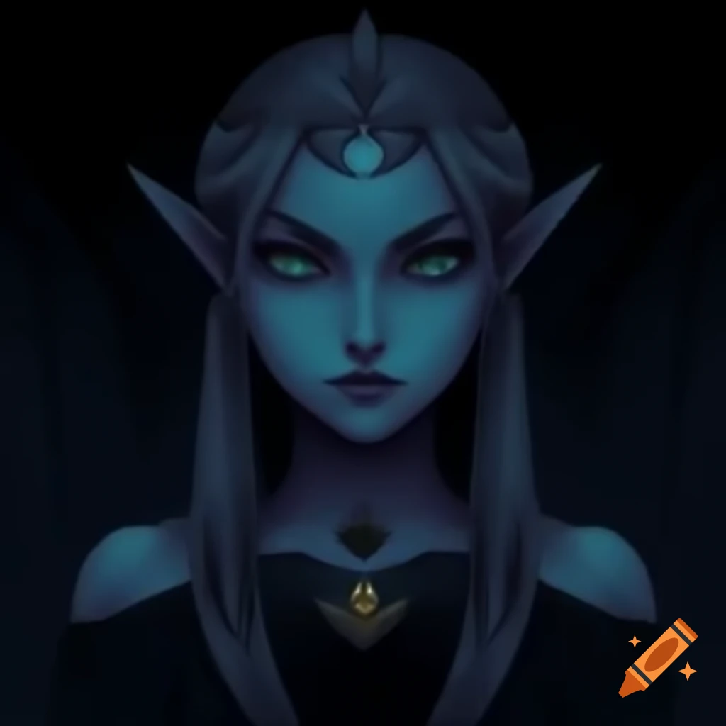 Reimagined princess zelda with dark eyes and moody color scheme ...
