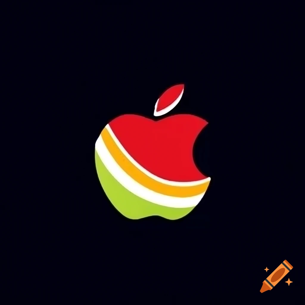 Apple logo prominent design on Craiyon
