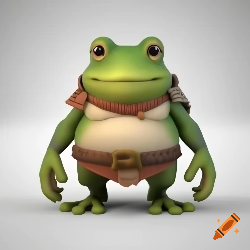 Anthropomorphic frog paladin character design sheet with muscular monk ...