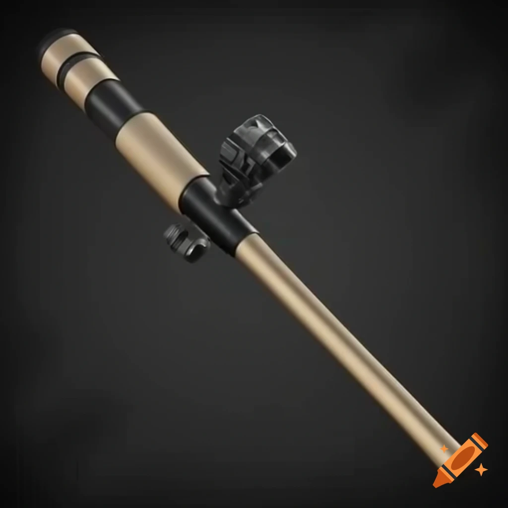 Wand designed with a sniper scope, merging magic and weaponry on Craiyon