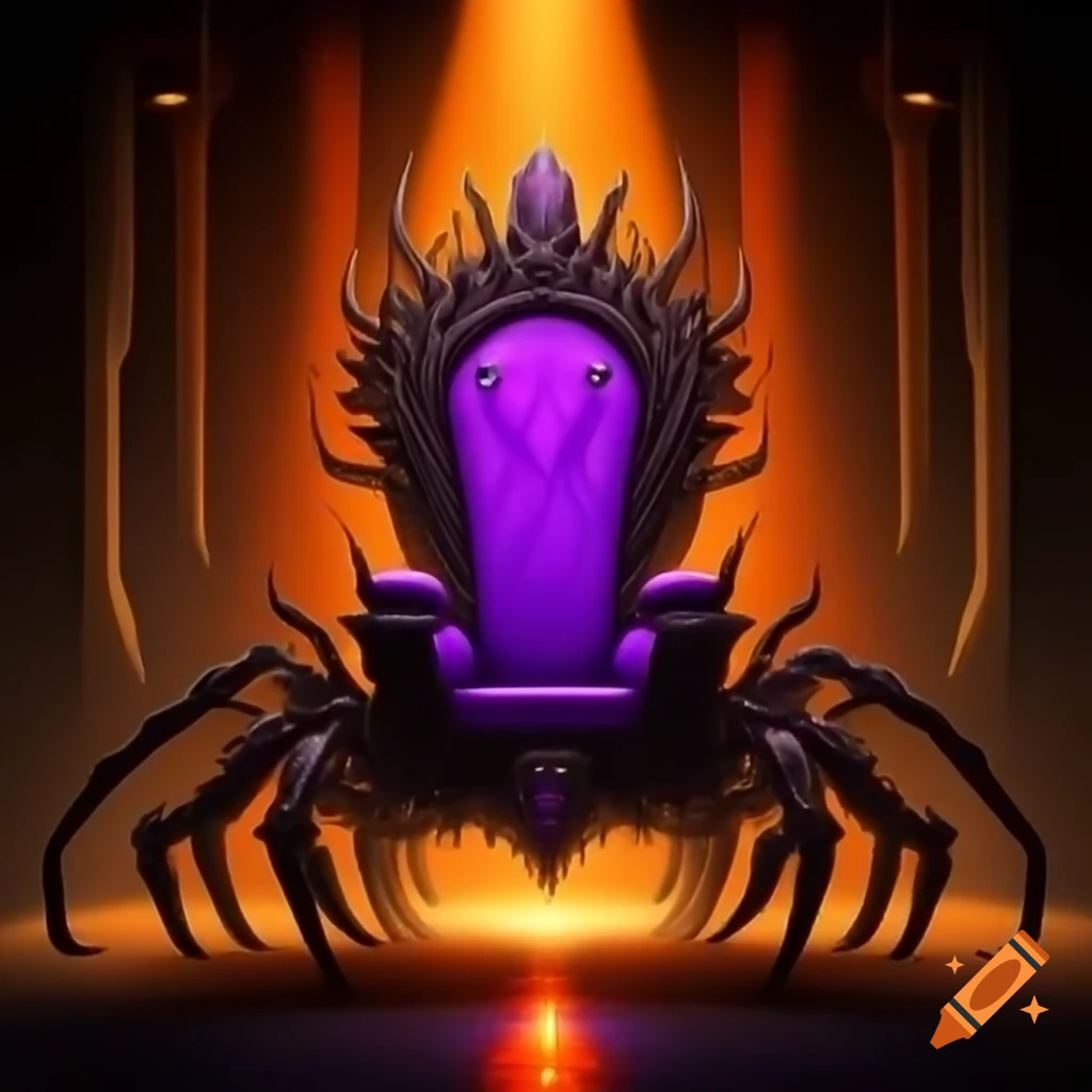 Majestic mobile throne platform with biomech-arthropod legs and ...
