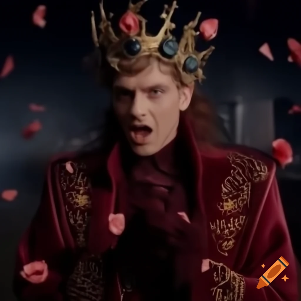 Timothy dalton as rassilon in burgundy and gold time lord costume with ...