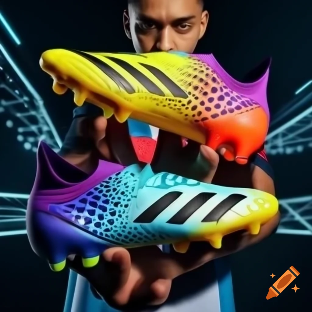 Futuristic Adidas laceless soccer cleats with vibrant design for AI ...