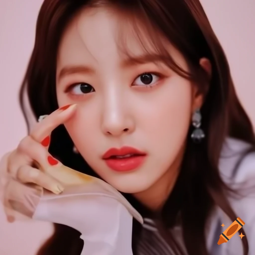 Formal portrait of a lookalike of TWICE's Minatozaki Sana on Craiyon