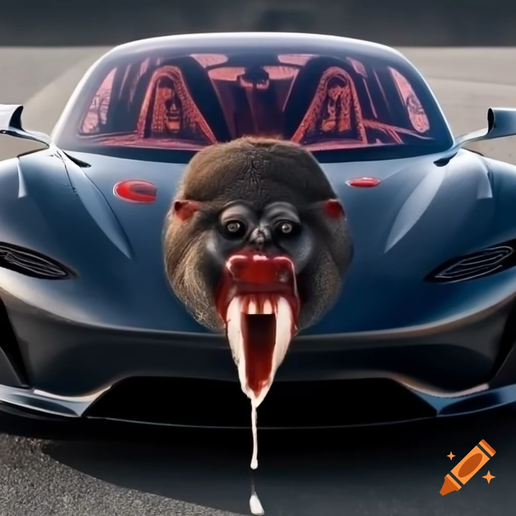 Tesla Roadster with unique hood ornament featuring an angry muskrat on ...