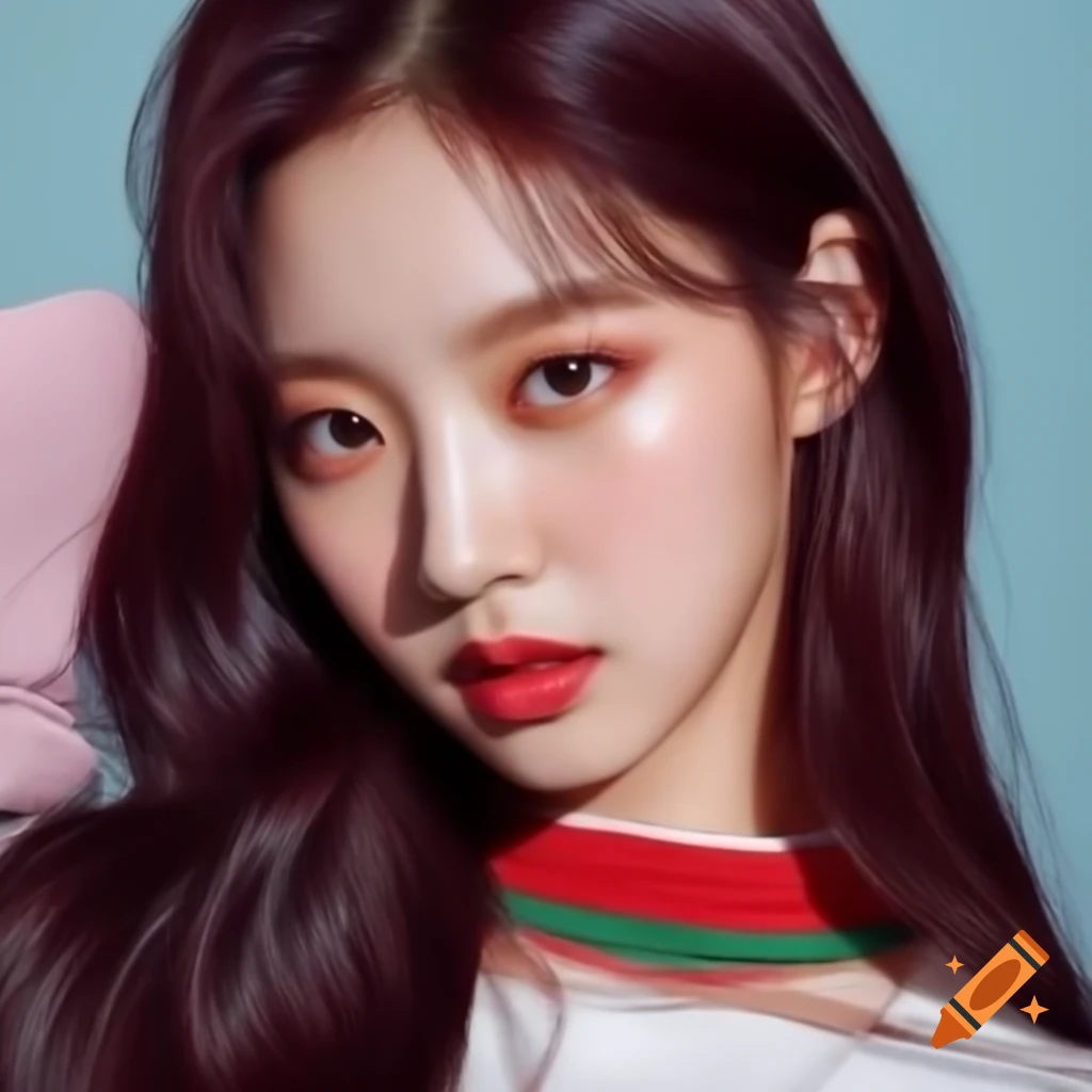 Formal portrait of an Asian woman resembling TWICE's Jihyo on Craiyon