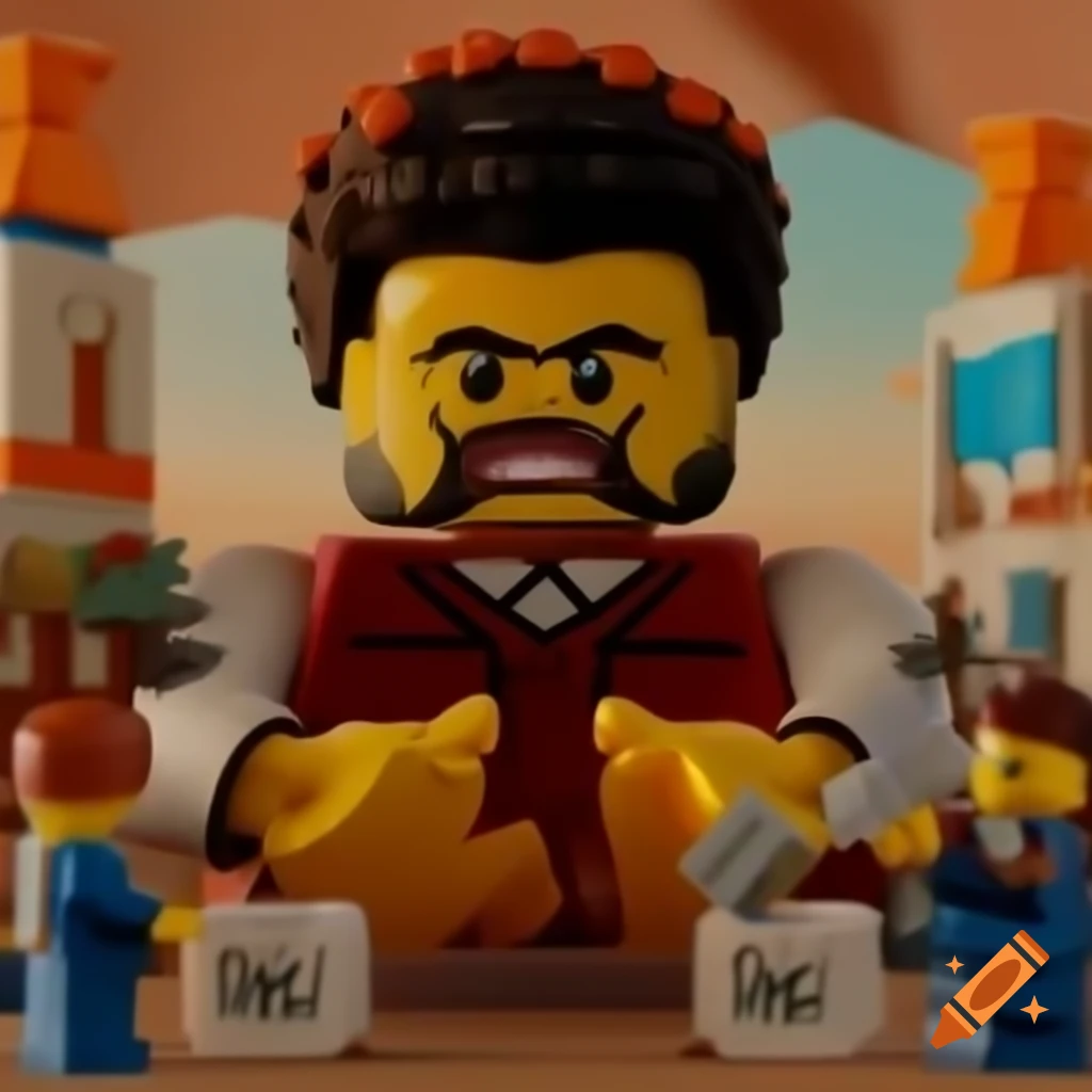 Lego version of The Weeknd in album style with customized title 'After ...