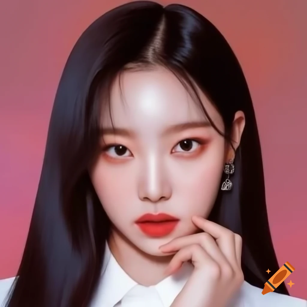 Formal portrait of an Asian woman resembling TWICE's Jihyo on Craiyon