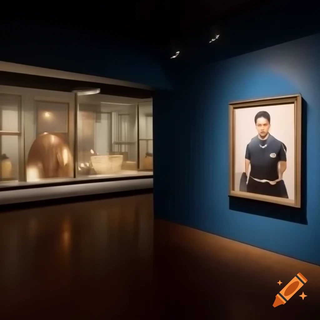 Traditional museum exhibit contrasted with AR-enhanced exhibit ...