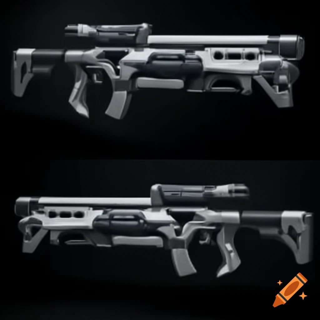 Next-generation pulse rifle with futuristic design on Craiyon