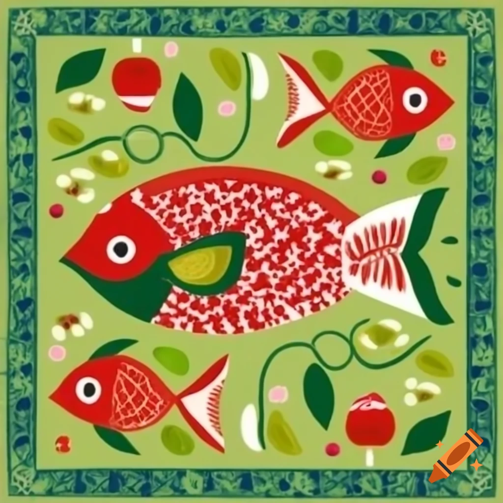 Colorful Persian fish symbolizing Nouroz, with name written in Persian ...
