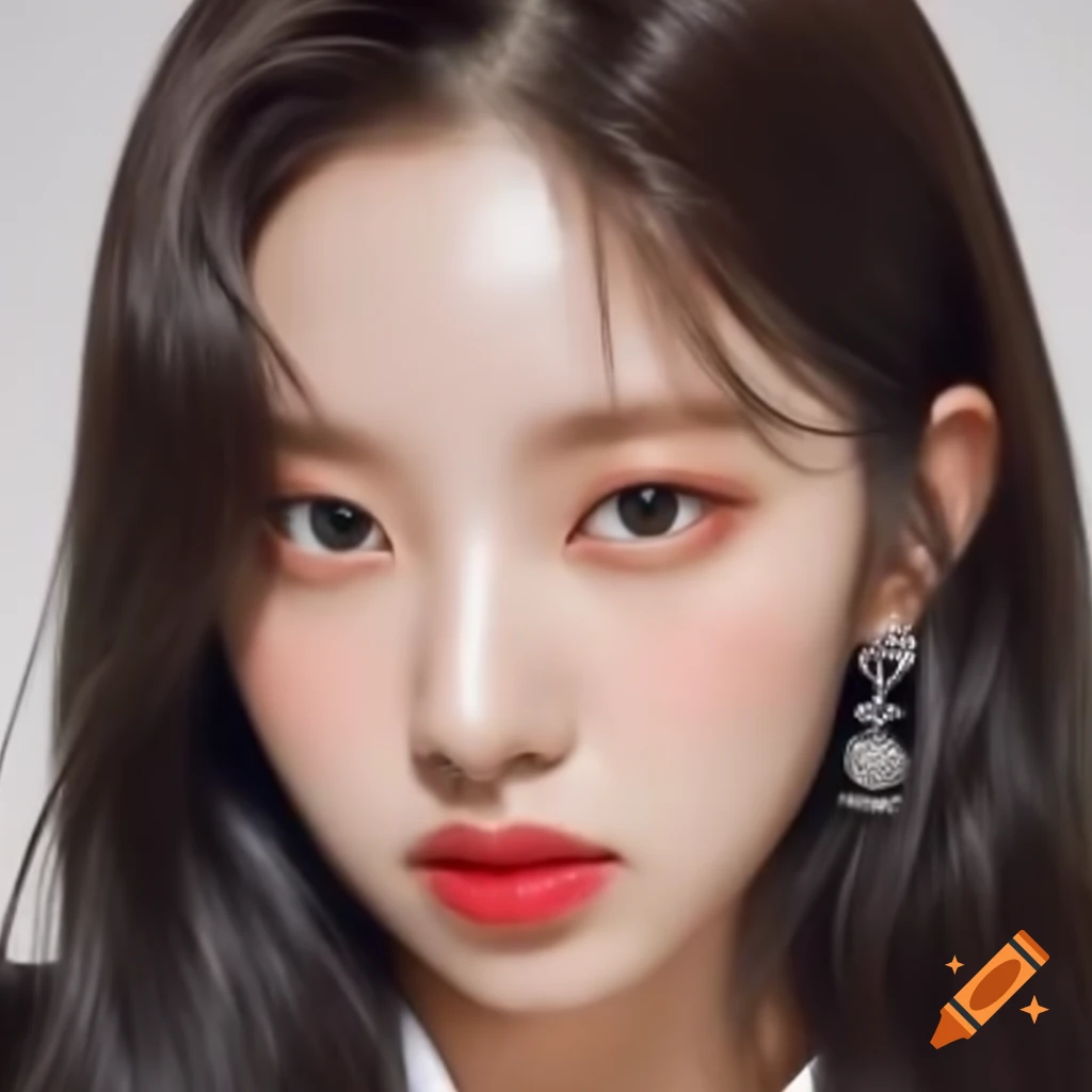 Formal portrait of an Asian woman resembling TWICE's Jihyo on Craiyon