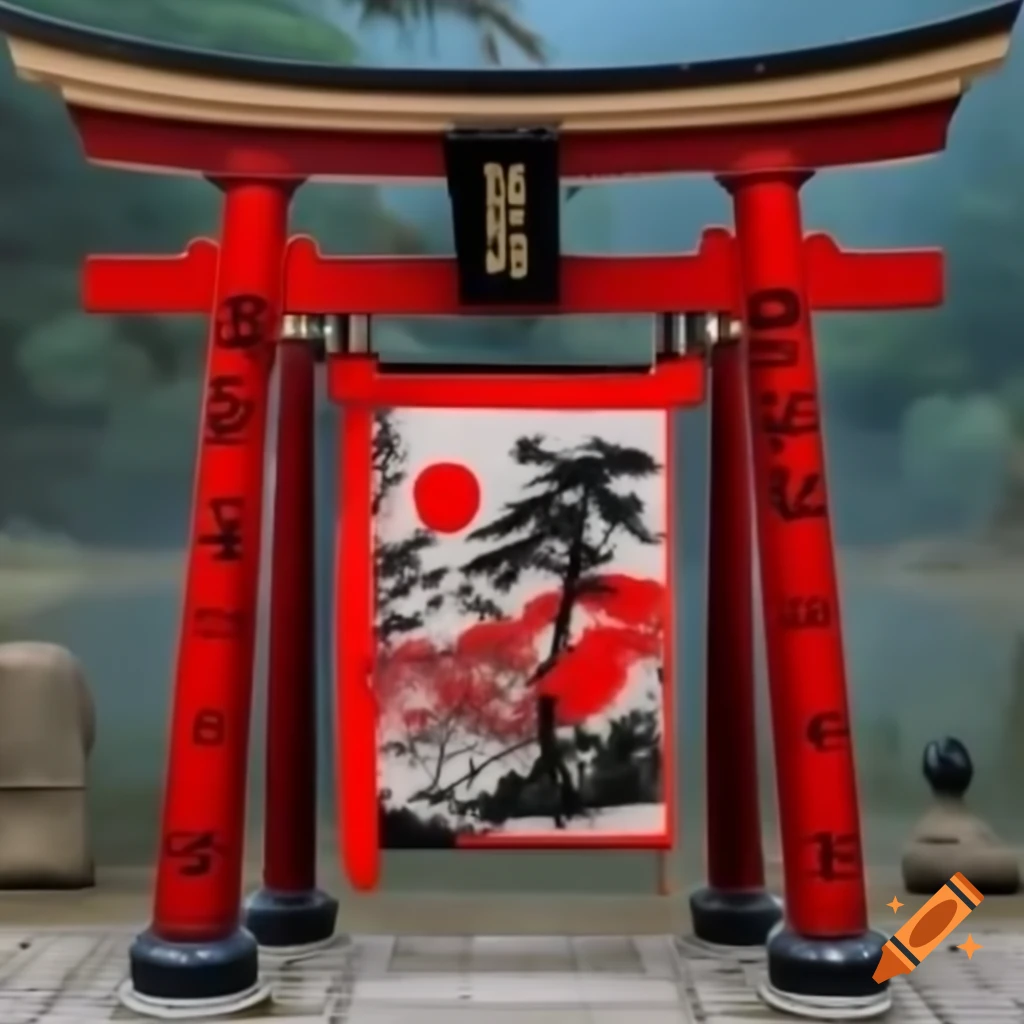 Stream offline banner featuring kunoichi with red sakura, arches, and ...