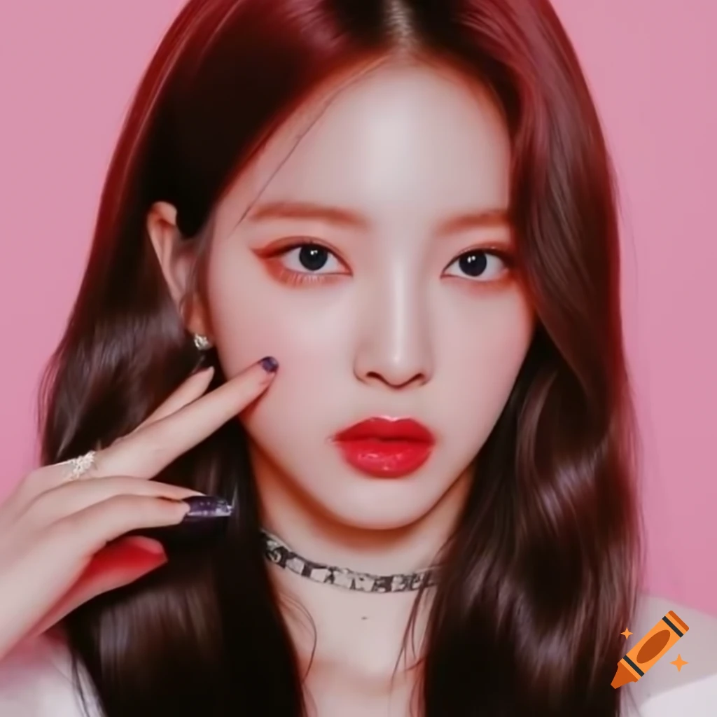 Formal portrait of an Asian woman resembling TWICE's Jihyo on Craiyon