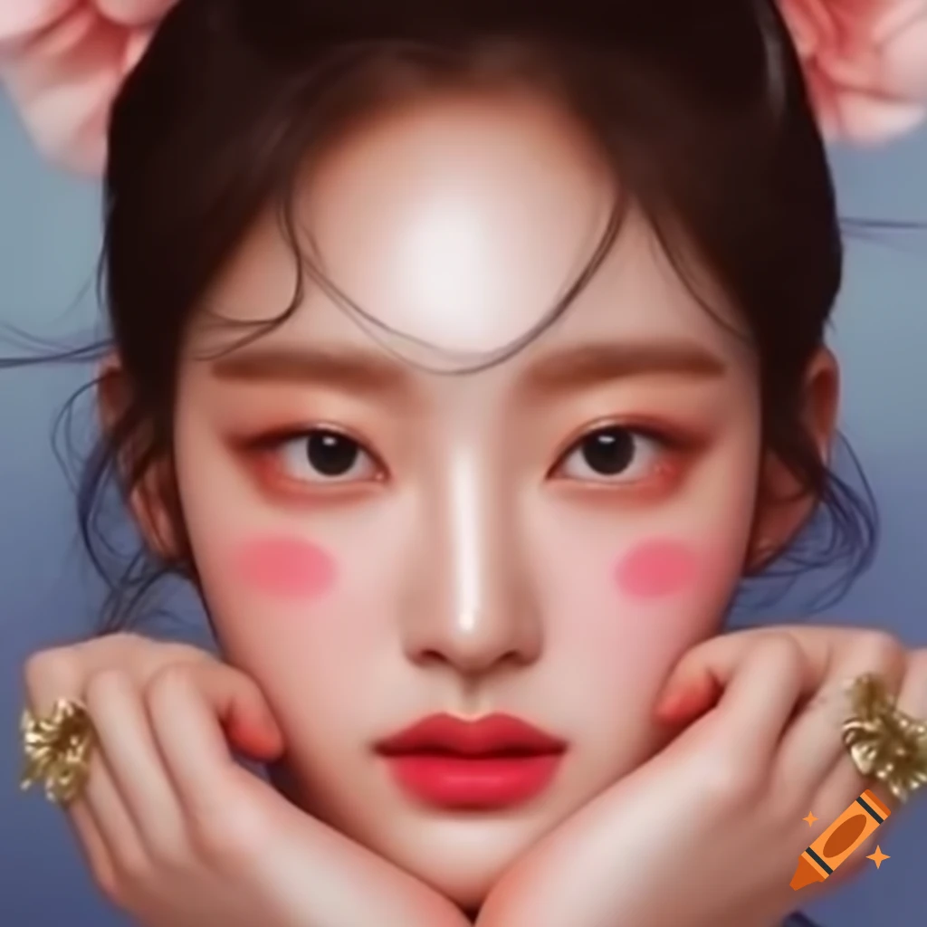 Formal portrait of an Asian woman resembling TWICE's Jihyo on Craiyon