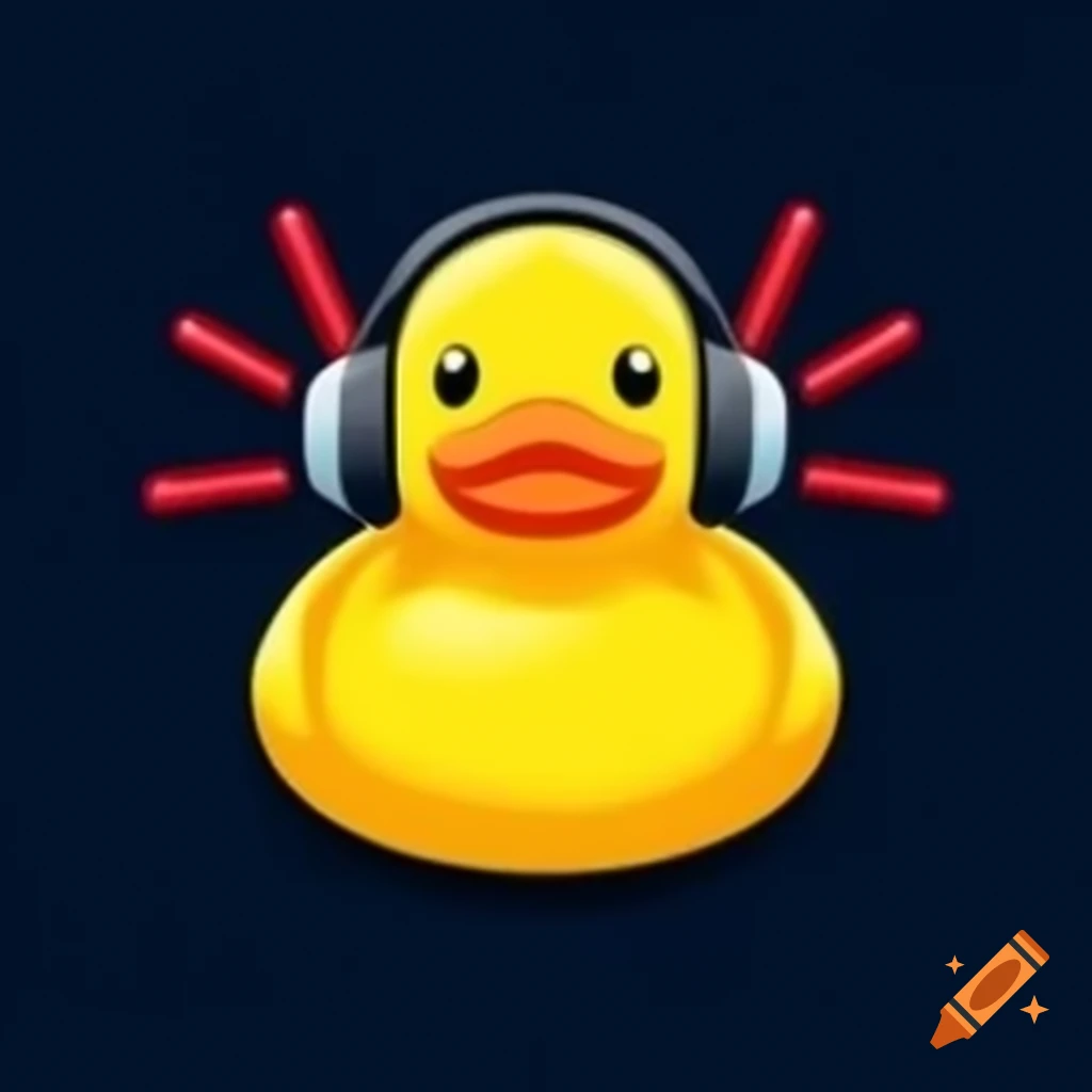 Logo for podcast titled 'The Rubber Duck Syndicate' on Craiyon