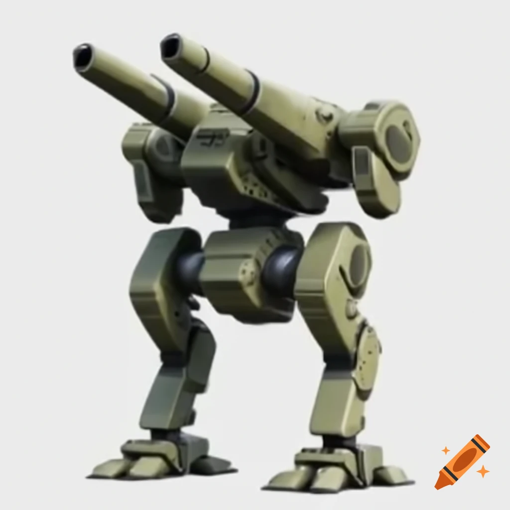 Streamlined recon mech inspired by military tanks with missile pods and ...