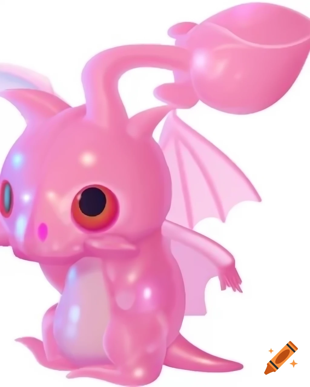 Giant pink inflated human dragon doll made from various materials ...