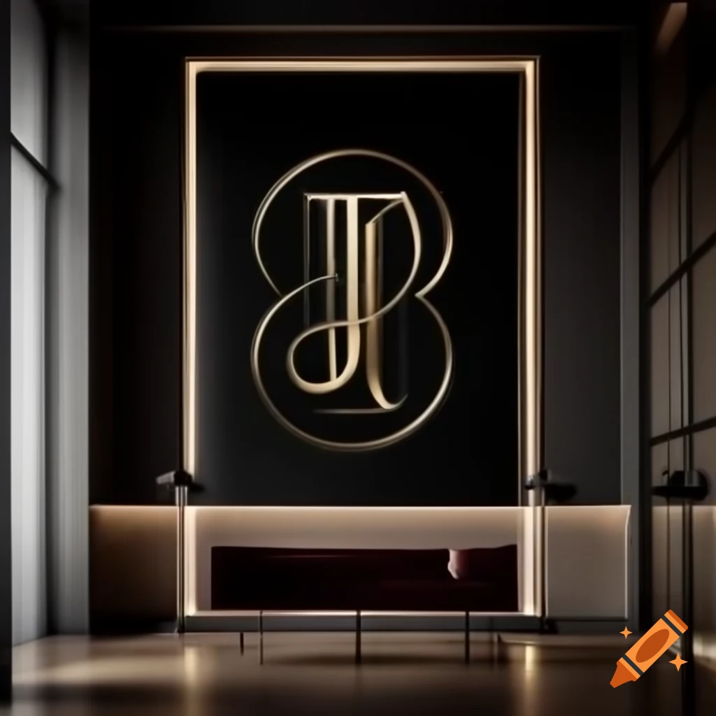 Elegant minimalist monogram 'S B' design with luxurious feel on Craiyon