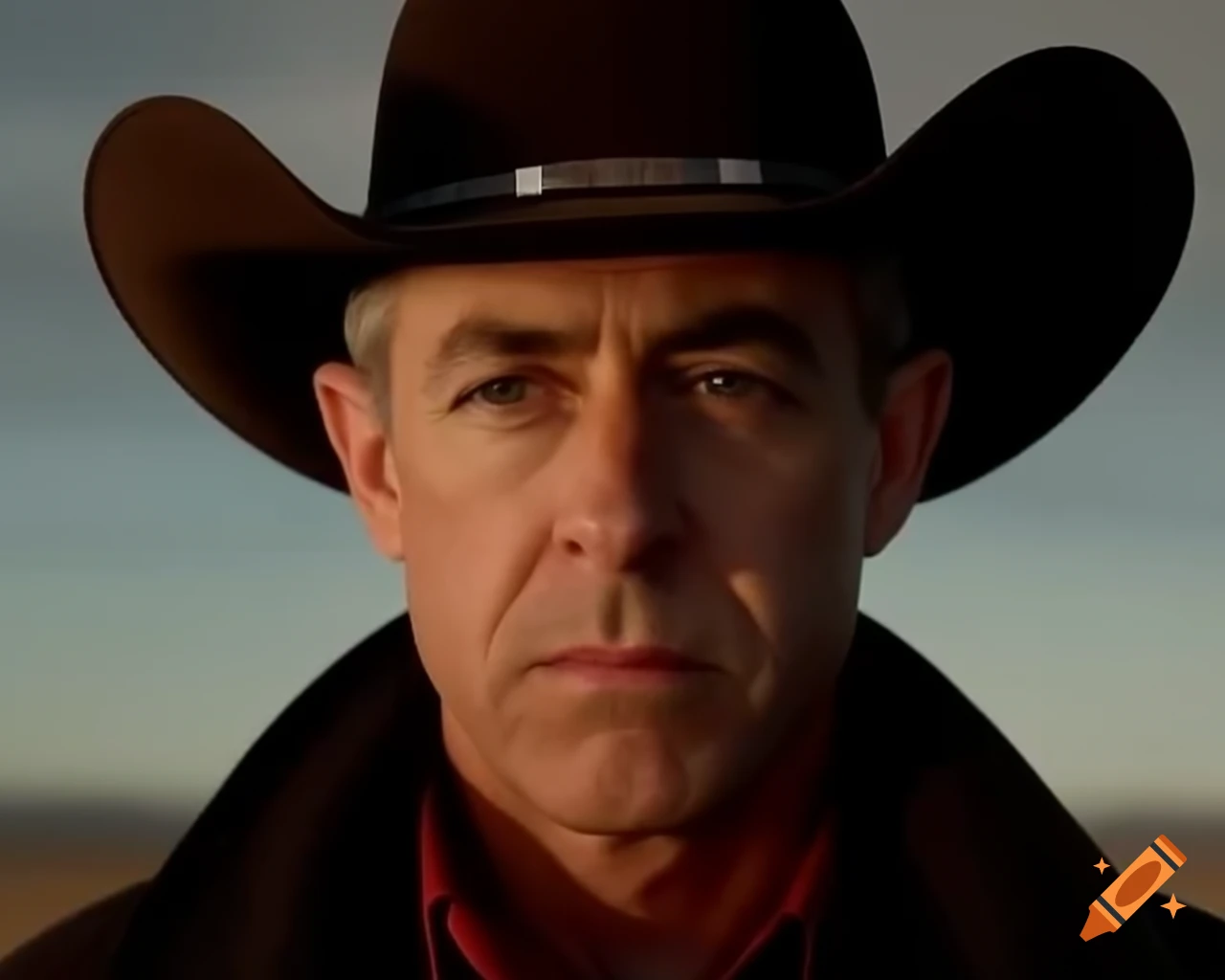 Mark Carney wearing a cowboy hat on Craiyon