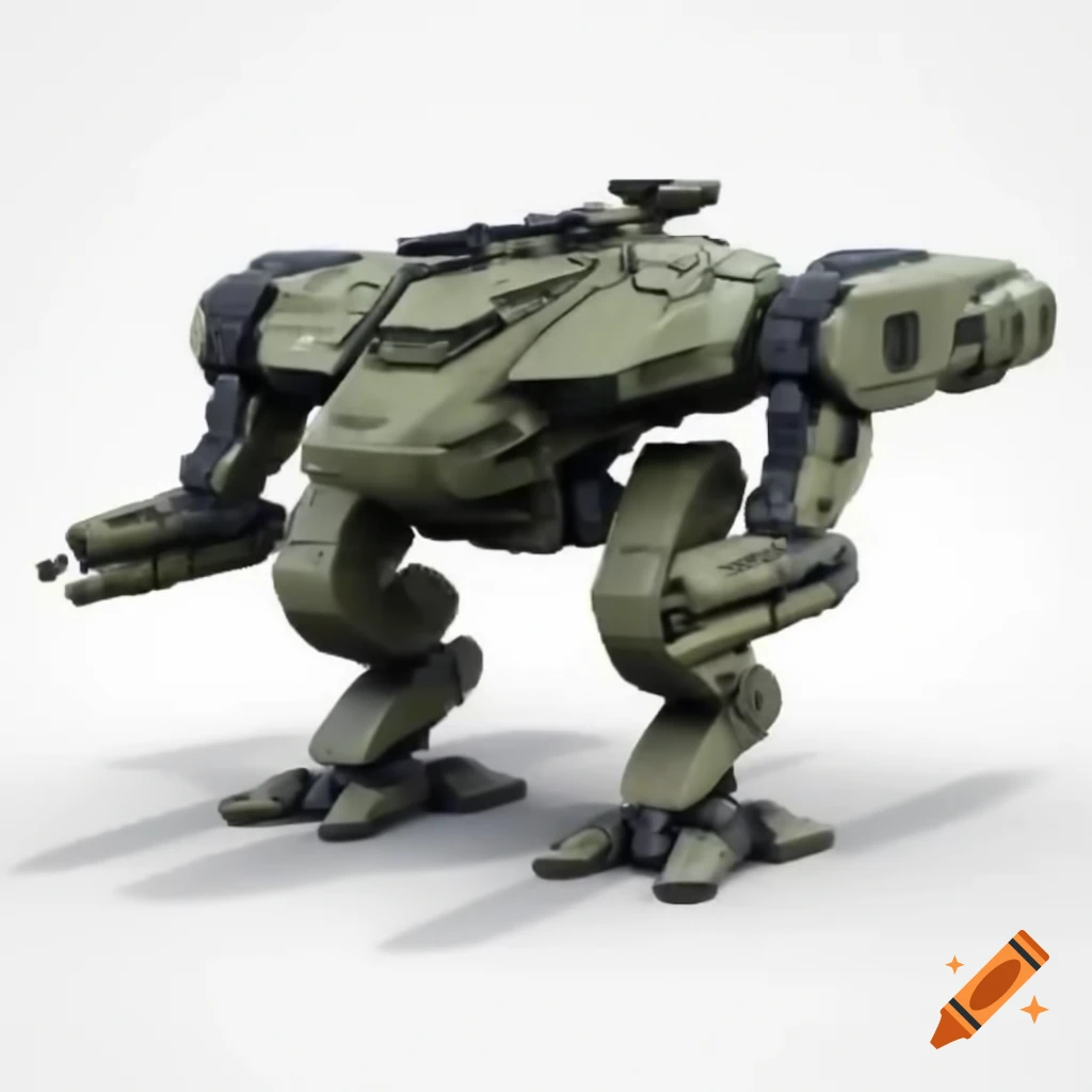 Streamlined recon mech design inspired by modern military tanks on ...