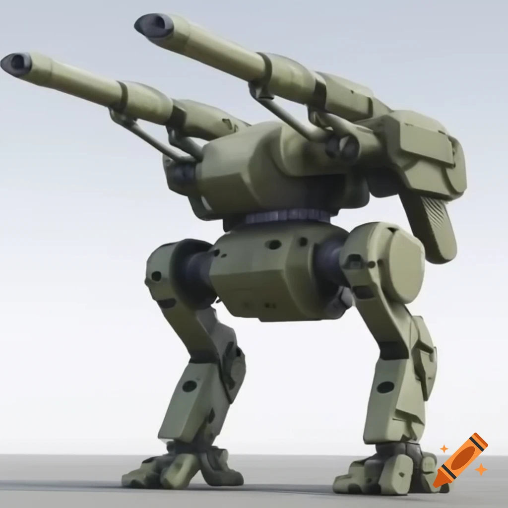 Streamlined recon mech inspired by modern military tanks with missile ...
