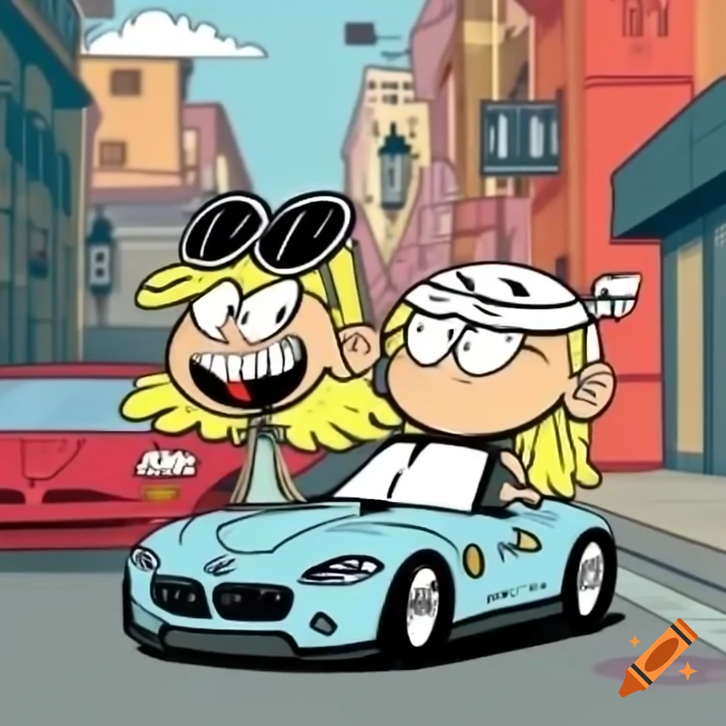 11-year-old Lily Loud driving BMW Z4 in Naples, Loud House cartoon ...