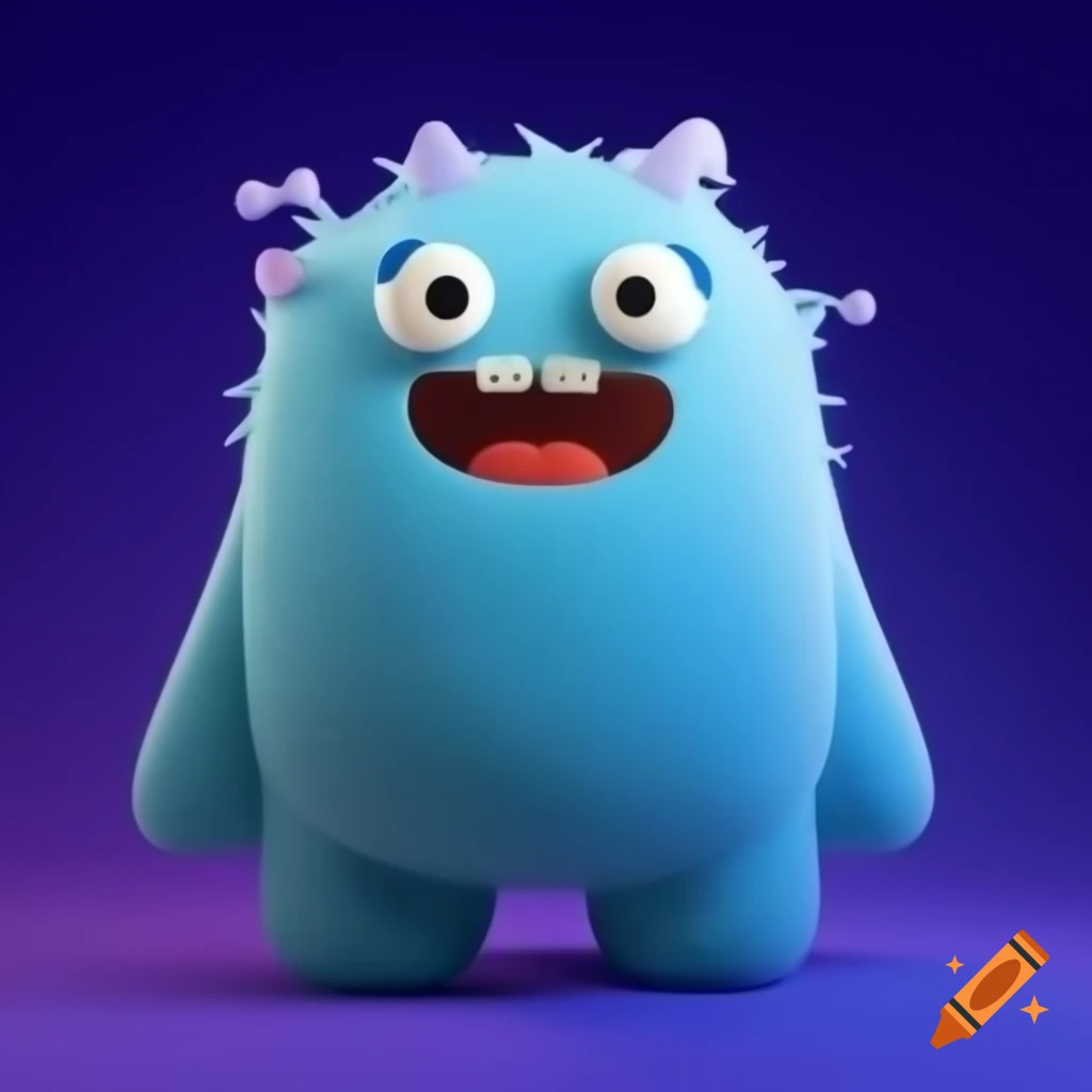 Silly grinning blob character symbolizing goofiness and fun on Craiyon