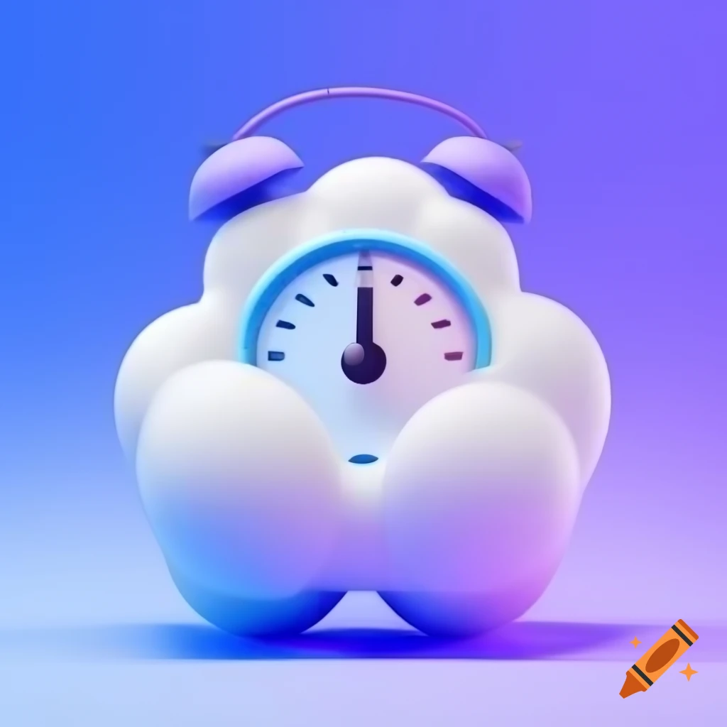 Vector timer in a blob shape with gradient color matching #cee8ff on ...