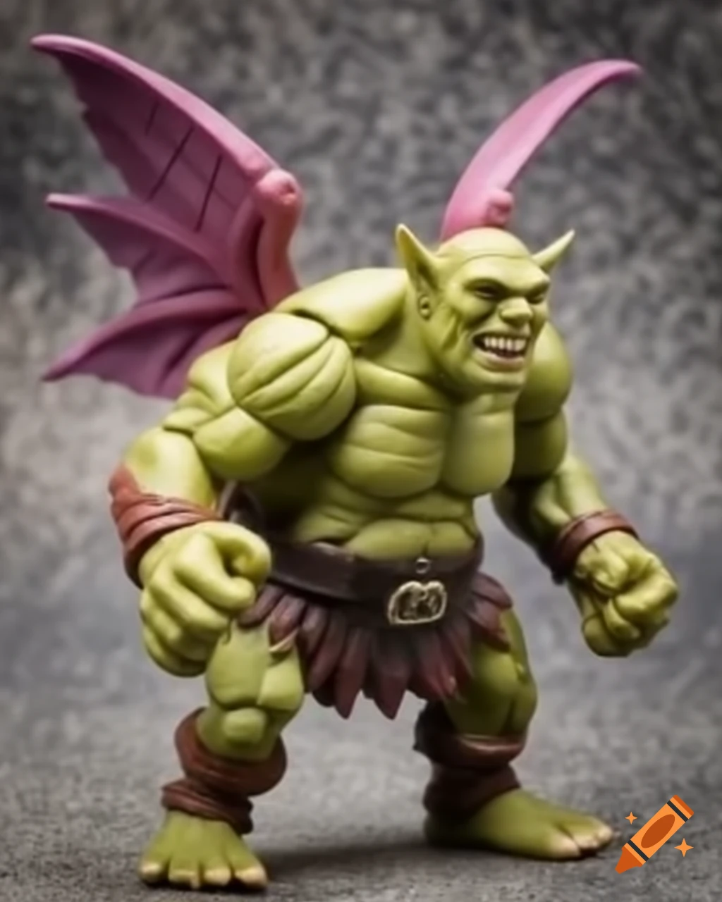 Fairy ogre action figure with giant wings, collectible product photo on ...