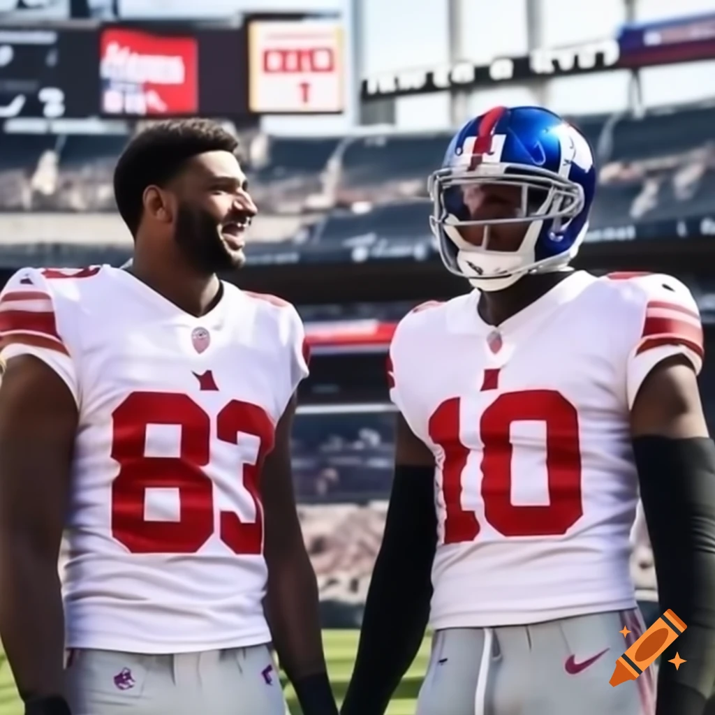 Jameis Winston and Shedeur Sanders in New York Giants uniforms at Times ...