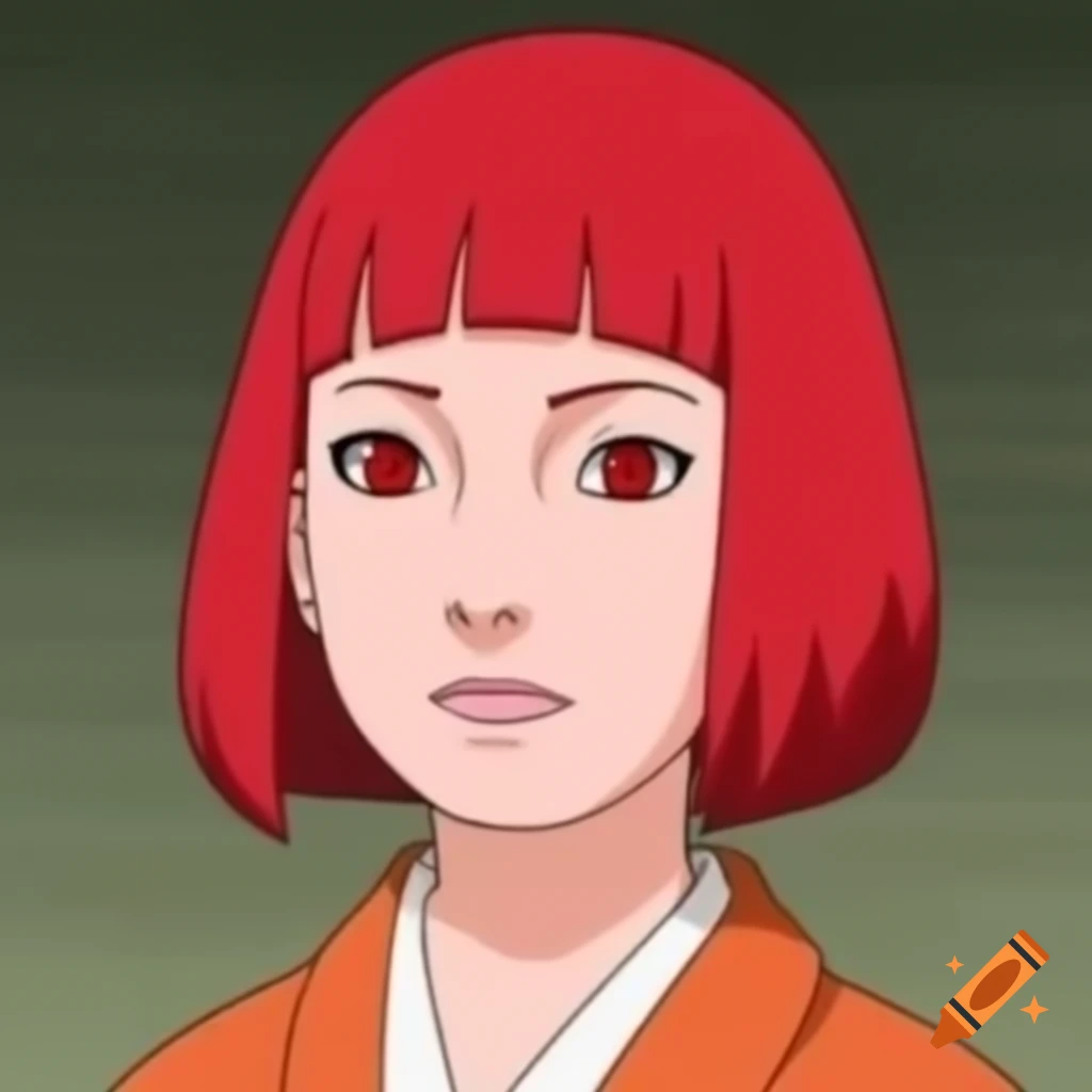 Animated character of short red-haired mother in Naruto wearing a ...