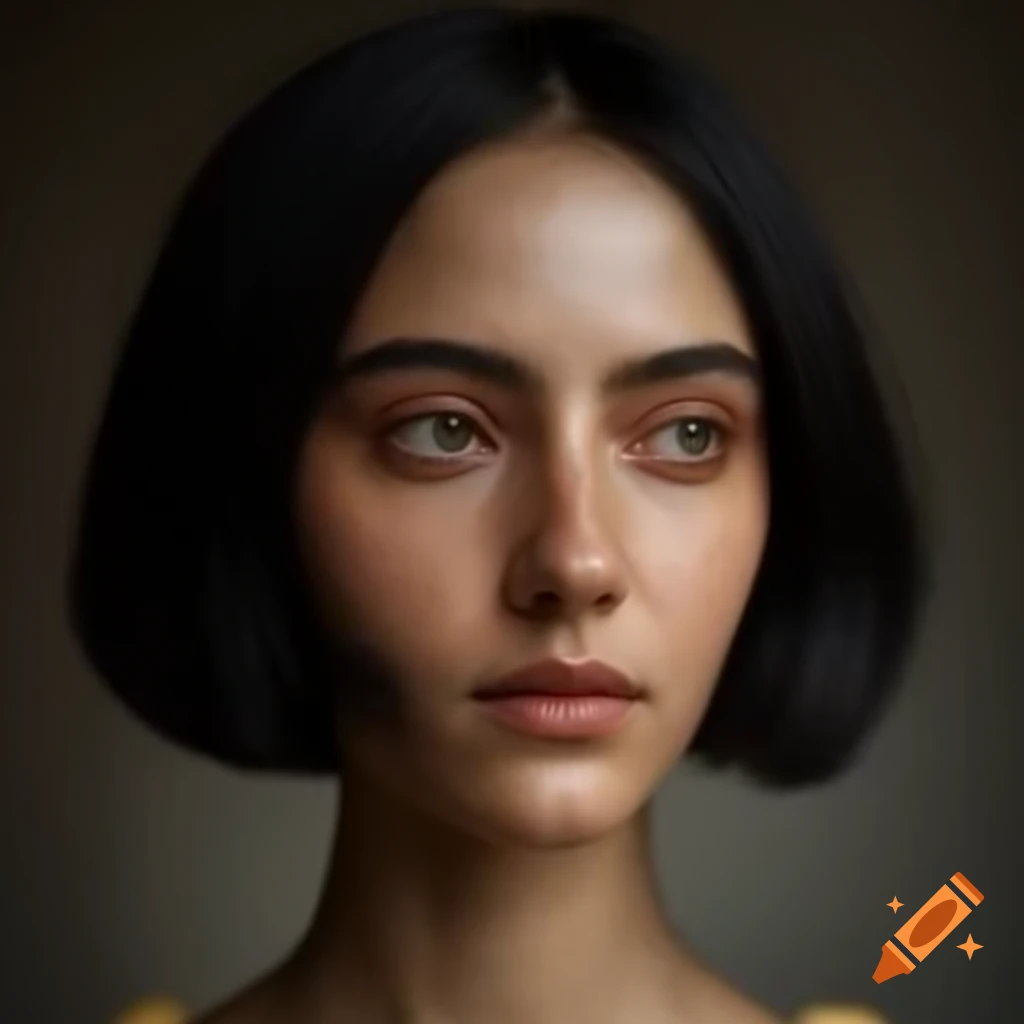 18th century profile portrait of an unconventional woman with dark ...